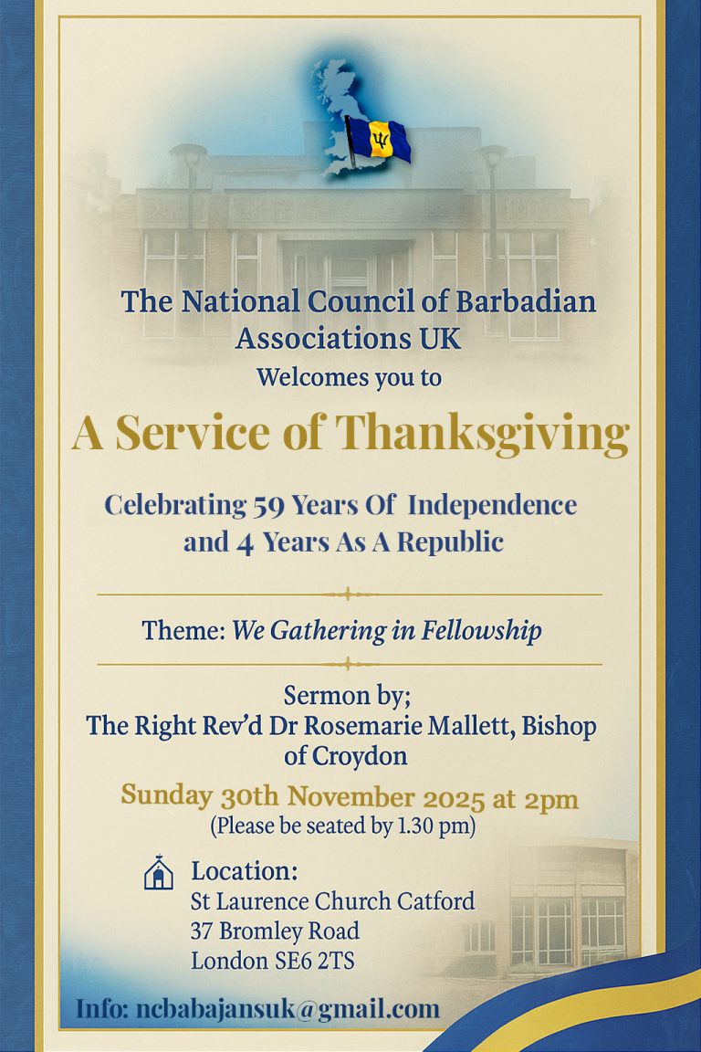 A Service of Thanksgiving Celebrating Barbados’ - Everything Bajan